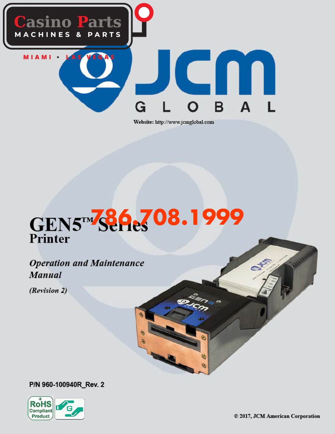 JCM GEN5 Operation and Maintenance Manual